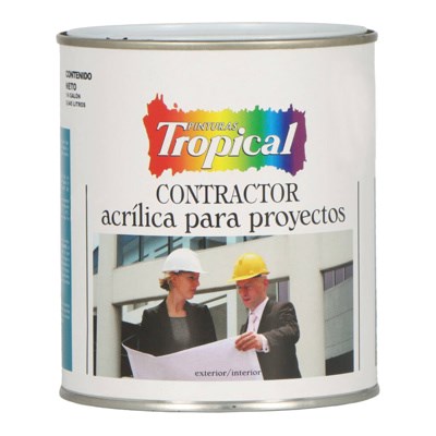 PINTURA TROPICAL ACRILICA BLANCO 00 1/4 CONTRACTOR | Grupo GRM